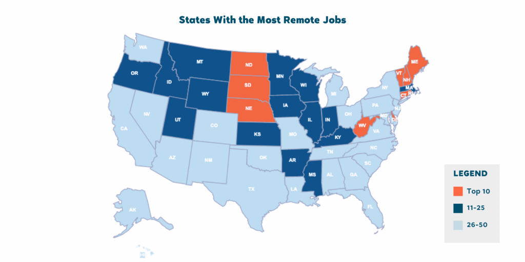 Top States With the Most Remote Jobs: All 50 States Ranked | FlexJobs